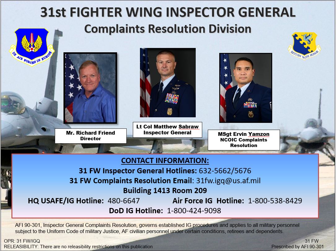 31st FW Inspector General